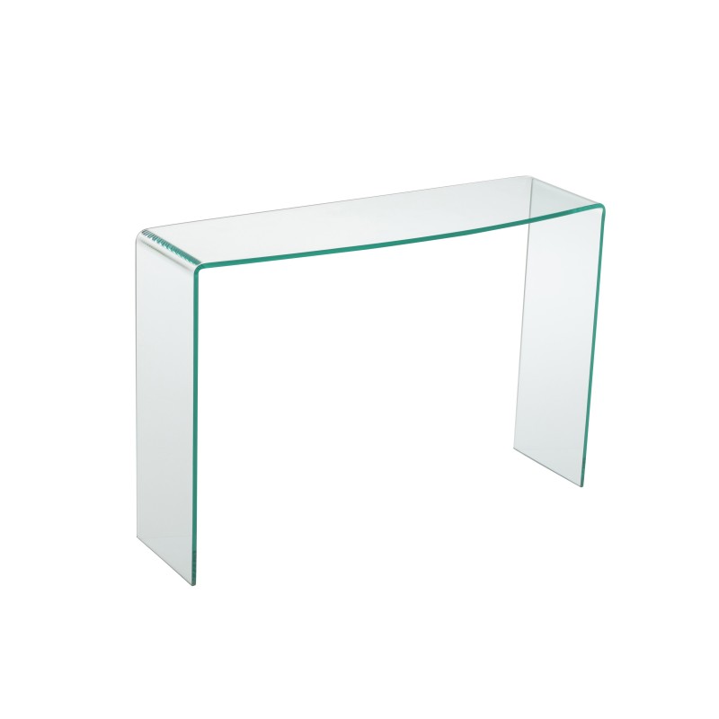 Console en verre transparent 110x29x76 cm