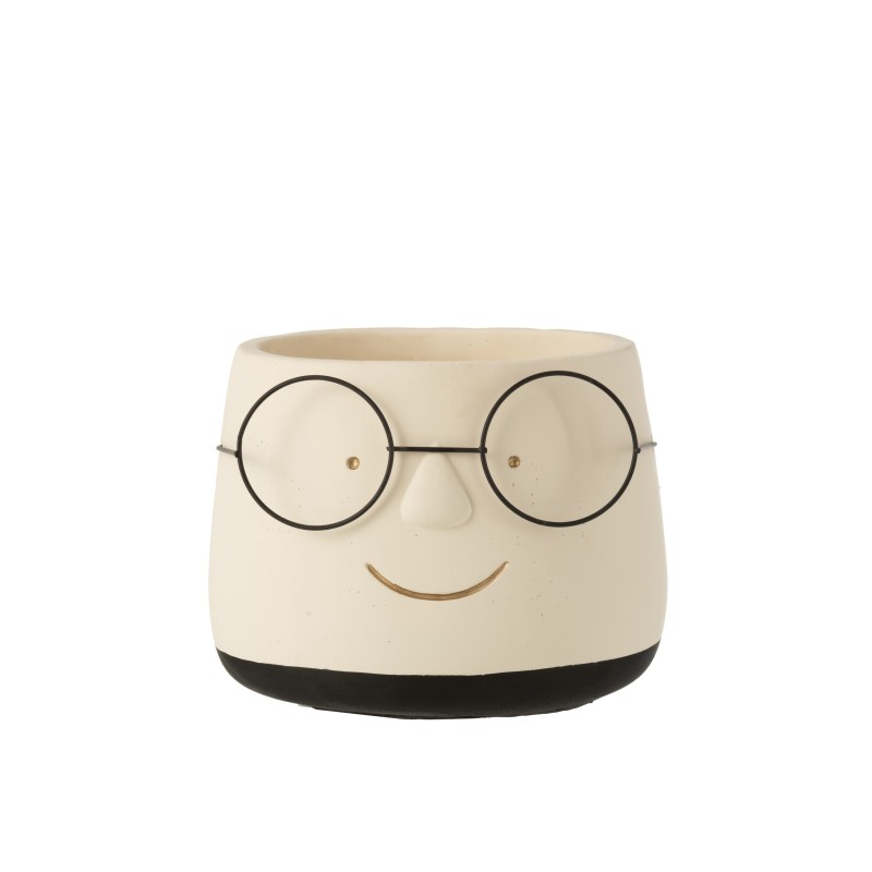 Cache Pot Visage Lunette - Cache Pot Lunettes